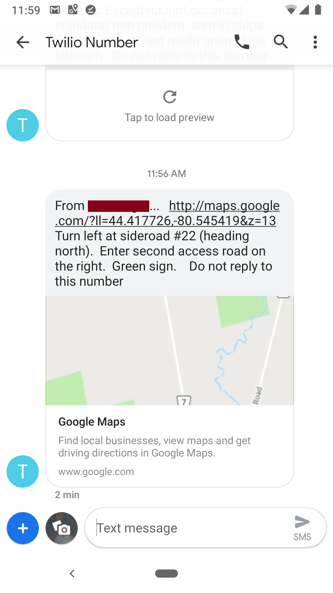 SMS Direction – GMS Grain Management System