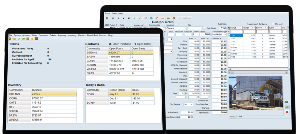 GMS Grain Management System – Automated Ticketing & Inventory Control