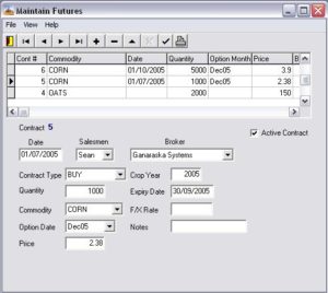 Maintain Futures – GMS Grain Management System